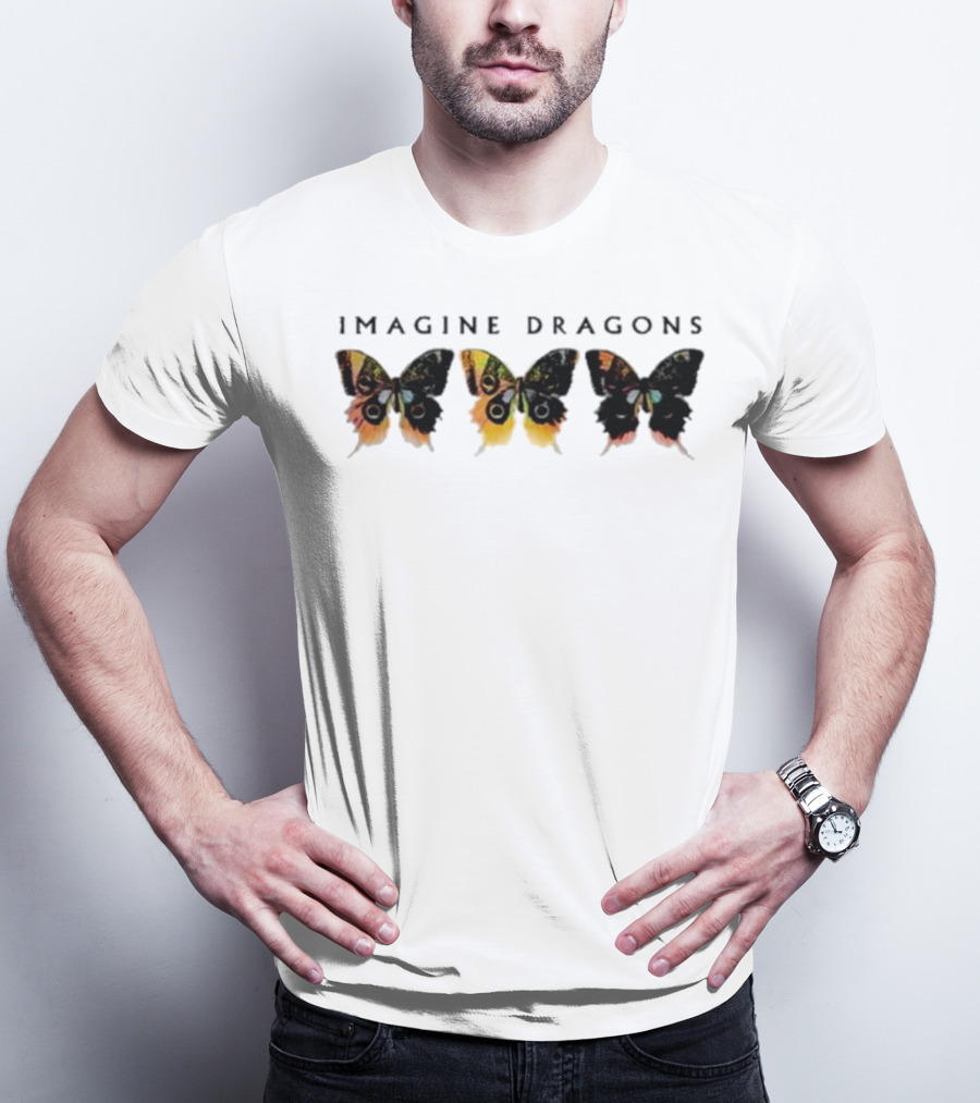 Imagine Dragons Butterfly Trio Pattern T-Shirt
