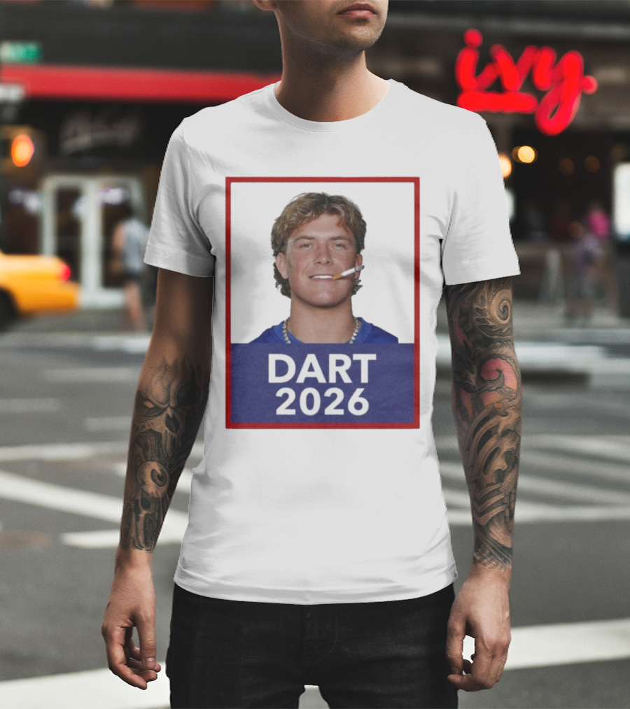 Dart 2026 Cigarette Image Red Frame T-Shirt