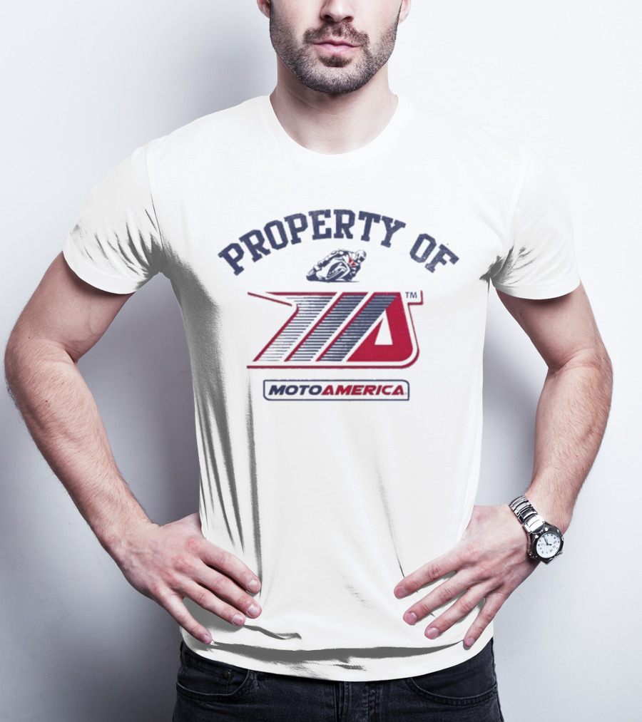 Property Of MotoAmerica Racing With Official Logo T-Shirt