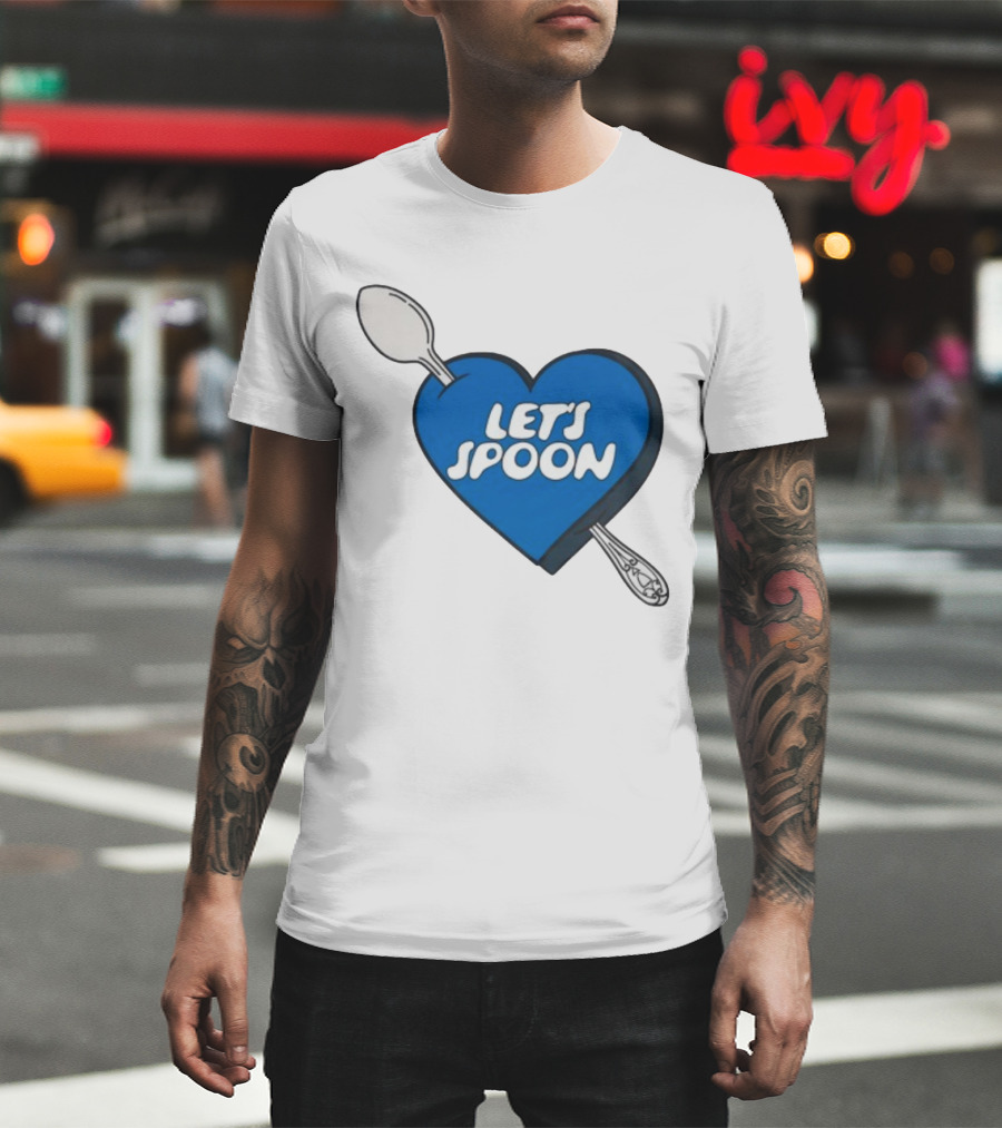 Staycool X Good Culture Let’s Spoon Heart Blue Design With Spoons T-Shirt