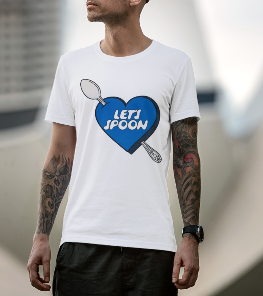 Staycool X Good Culture Let’s Spoon Heart Blue Design With Spoons T-Shirt