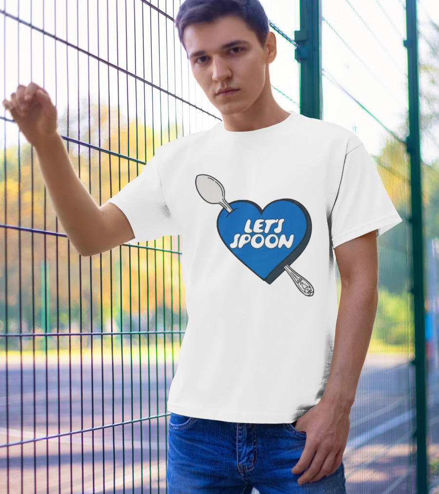 Staycool X Good Culture Let’s Spoon Heart Blue Design With Spoons T-Shirt