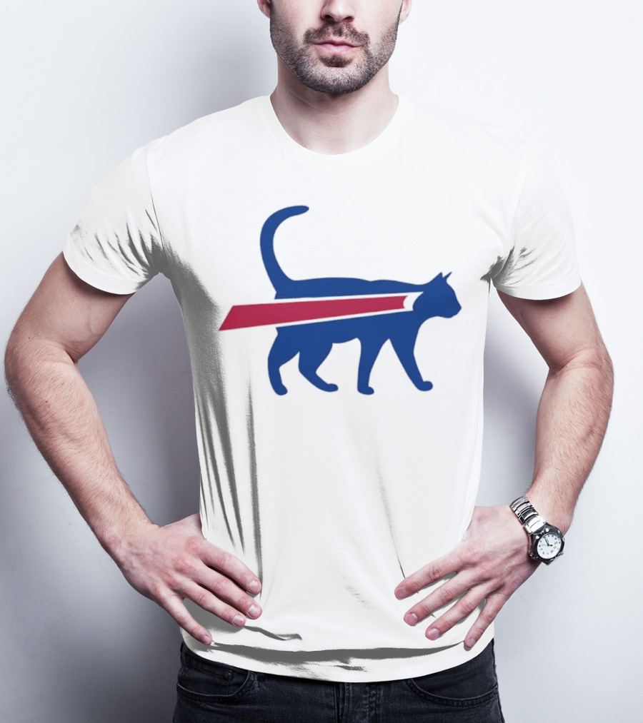 Cat Mafia X Buffalo Bills Baseball Collaboration T-Shirt