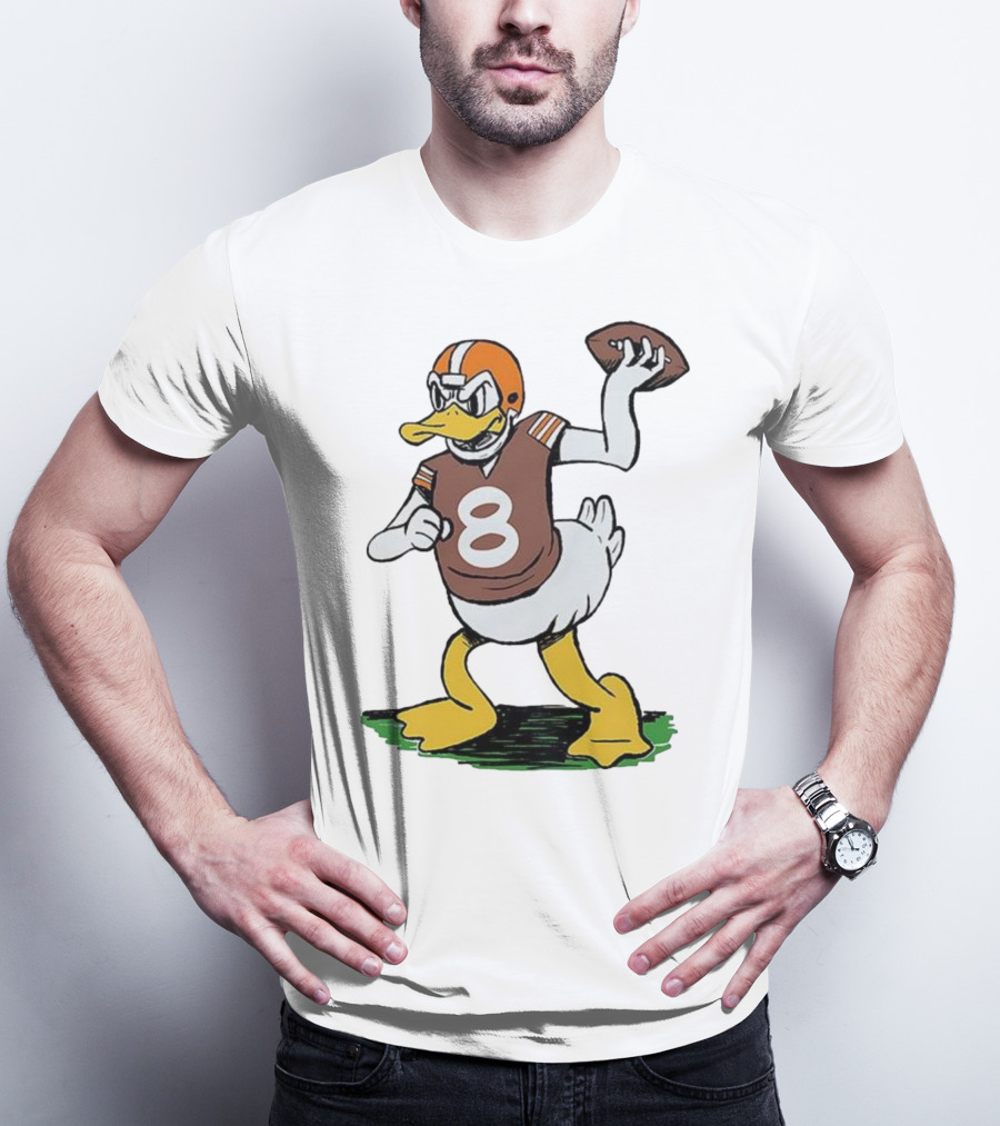 Duck Quarterback Number 8 Cleveland Browns Dillon Gabriel T-Shirt