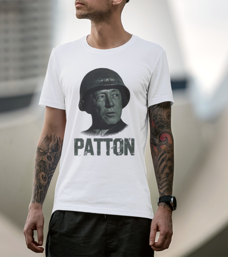 Fightbackpodcast General Patton Image With Patton Text T-Shirt