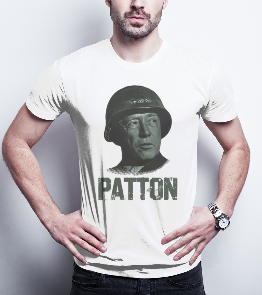Fightbackpodcast General Patton Image With Patton Text T-Shirt