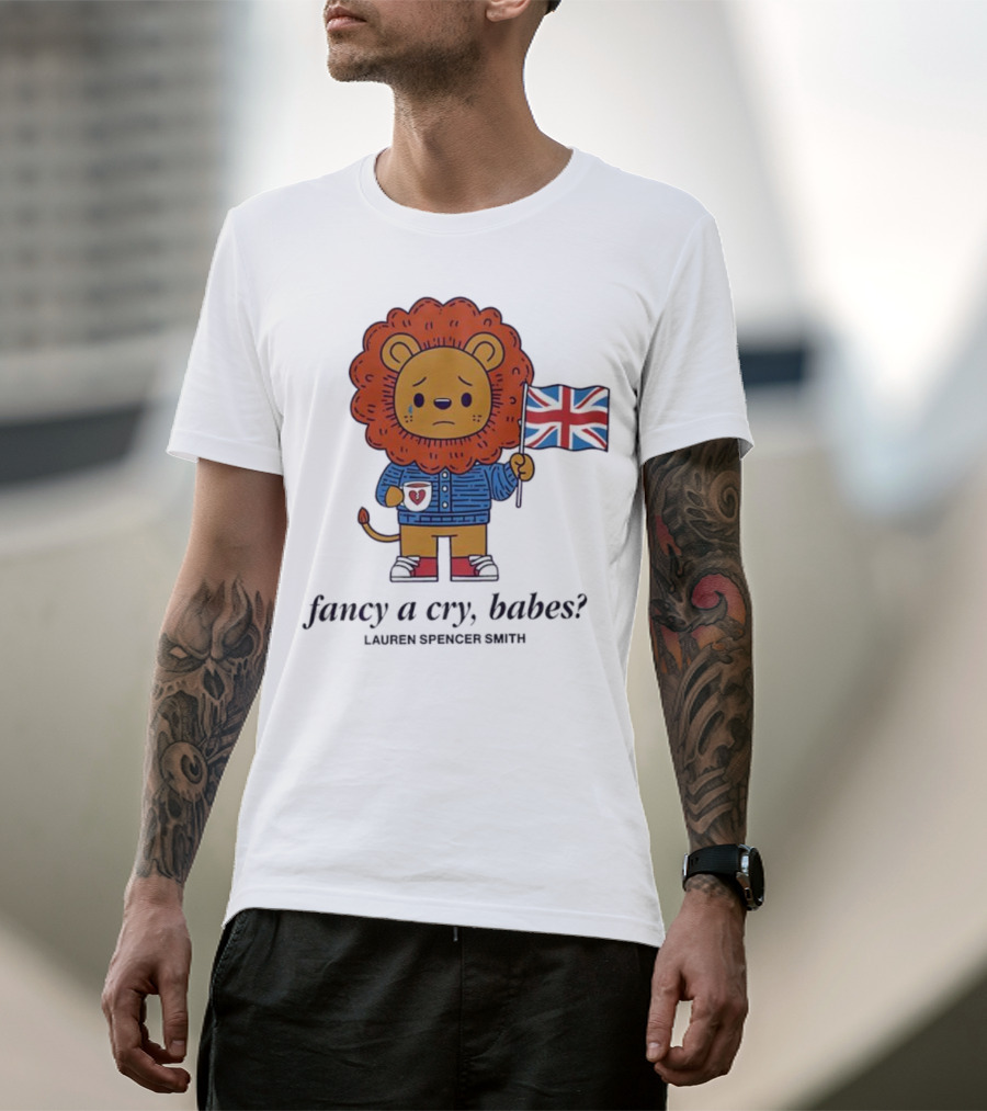 Lauren Spencer Smith Lion England Flag Fancy A Cry Babes T-Shirt