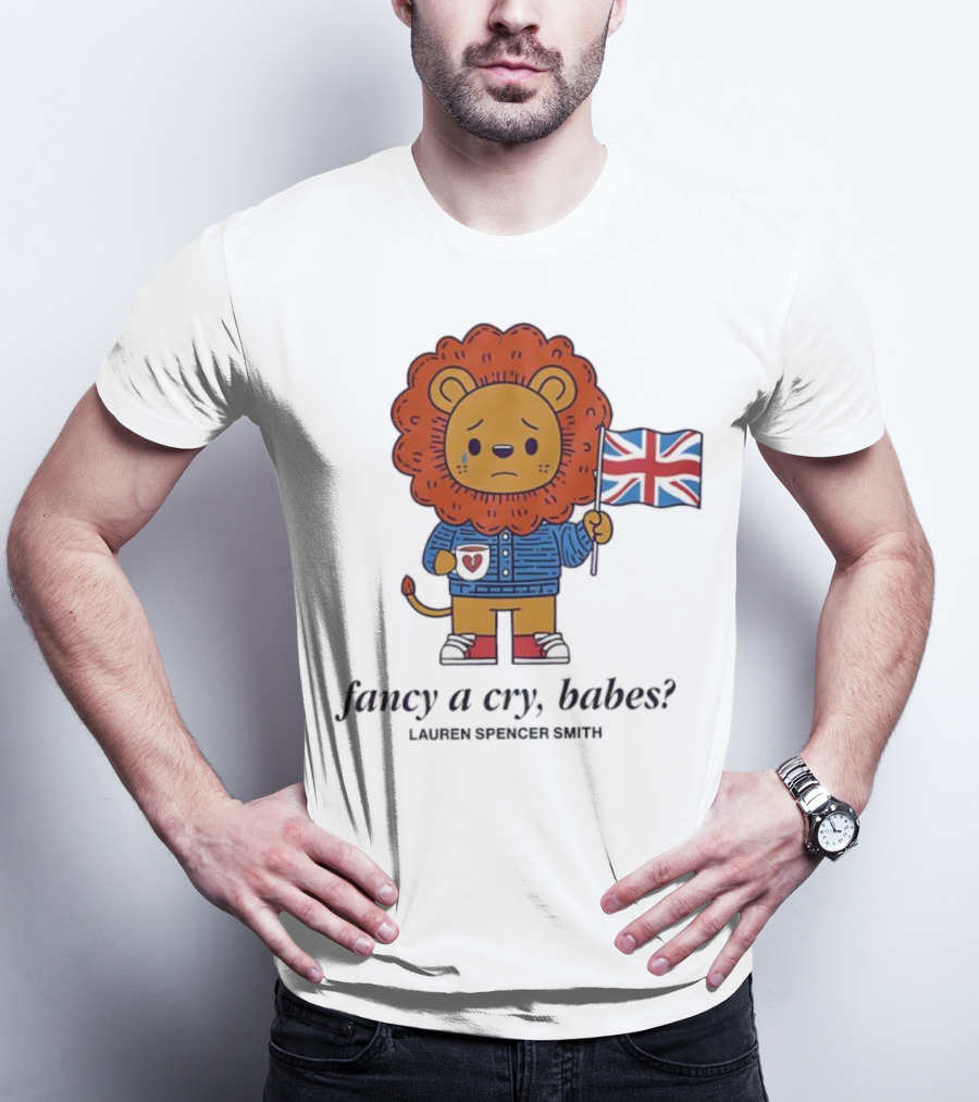 Lauren Spencer Smith Lion England Flag Fancy A Cry Babes T-Shirt