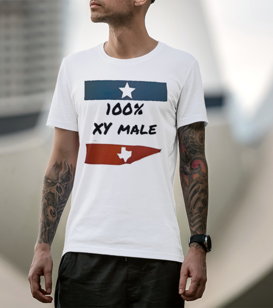 Texas Star 100 Percent XY Male Flag Design T-Shirt