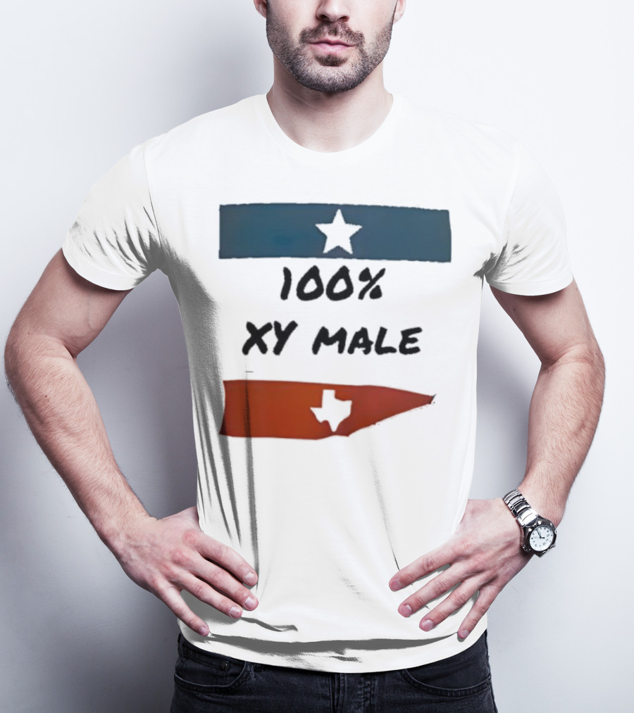 Texas Star 100 Percent XY Male Flag Design T-Shirt