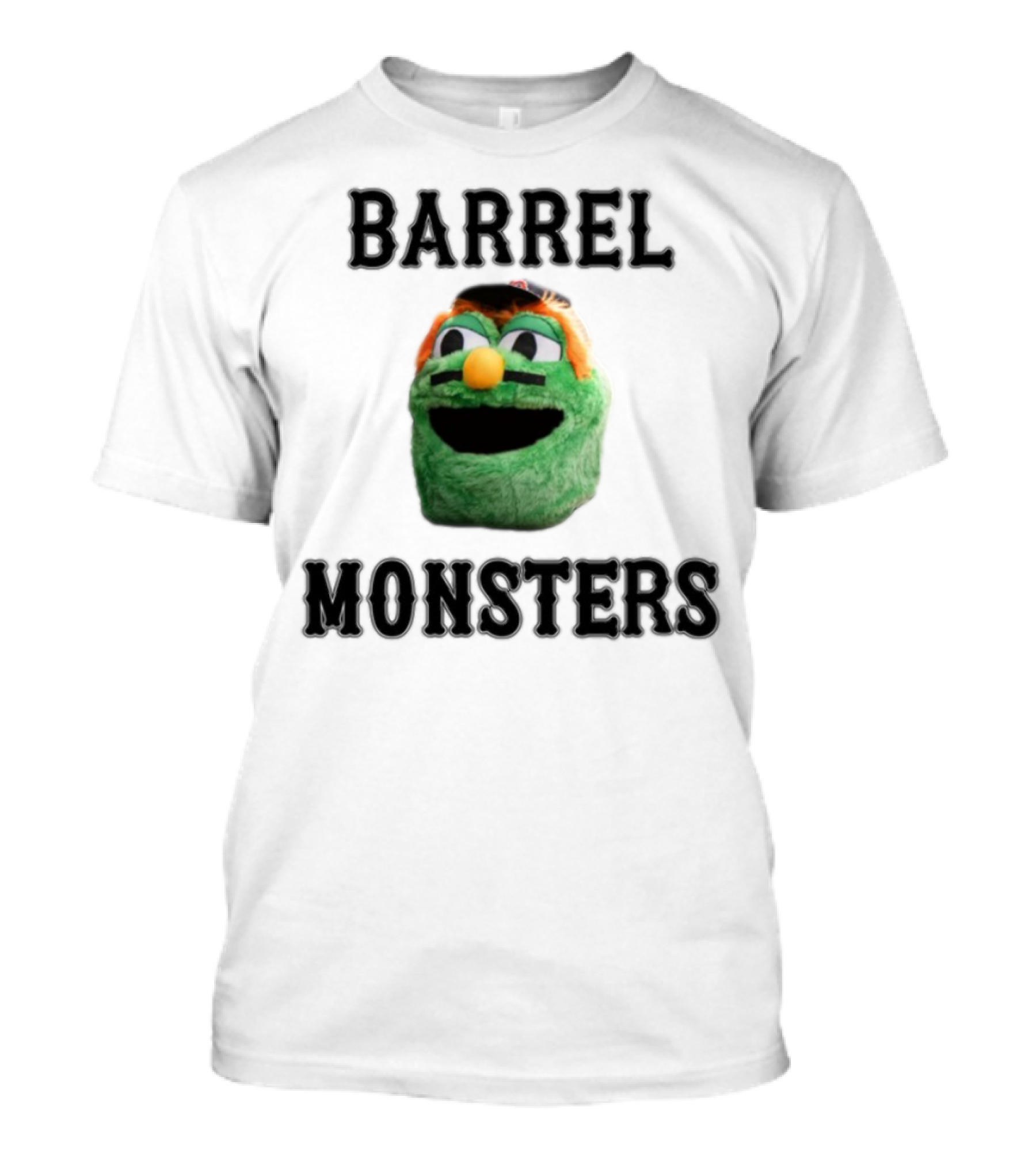 Barrel Monsters Wally Green Fur Mustache Baseball Hat T-Shirt
