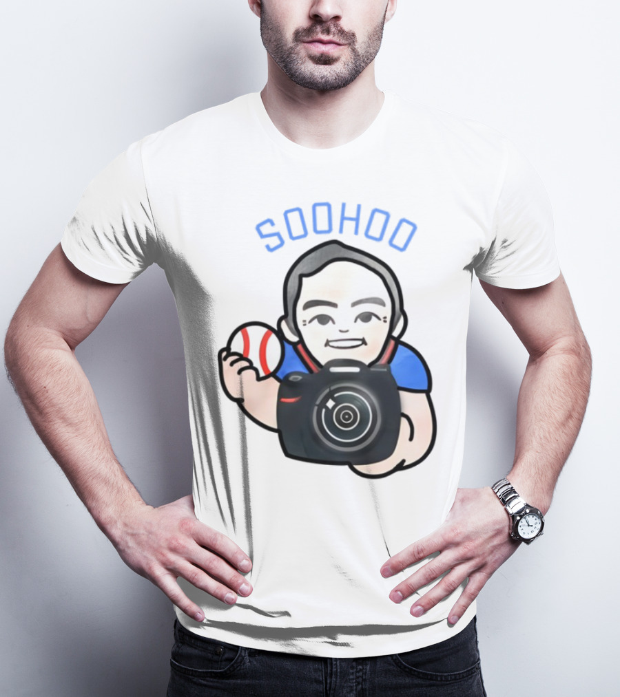 Soohoo Baseball Photographer Character Holding Camera And Ball T-Shirt