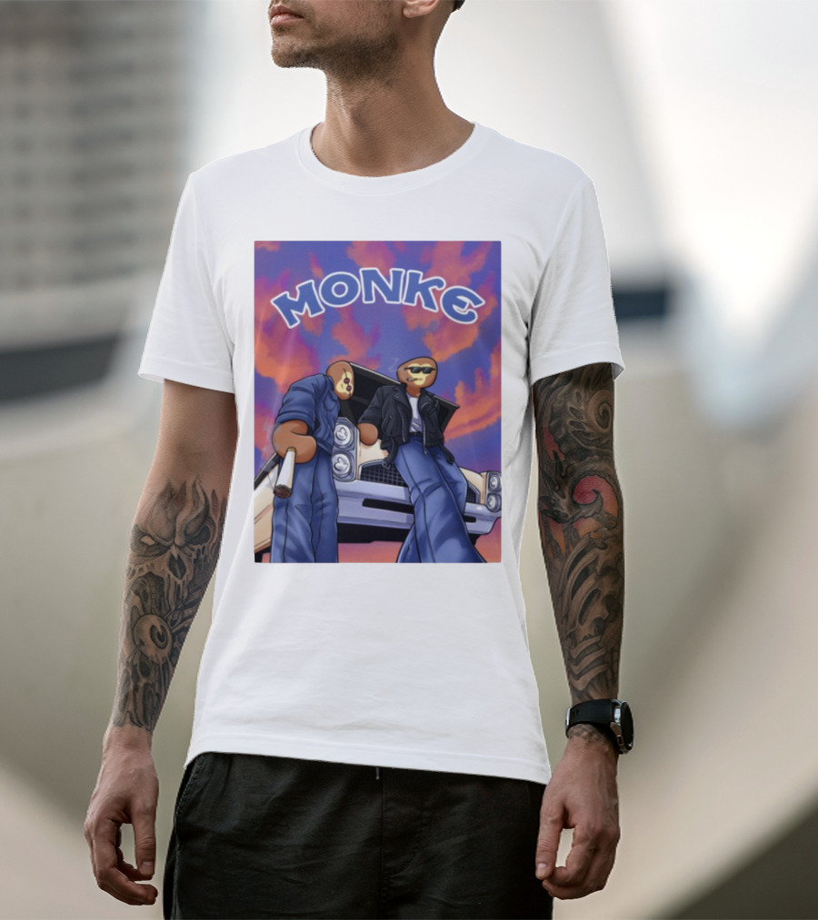 Joe Monke Cool Vibe Retro Car Art T-Shirt