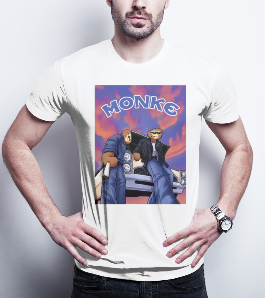 Joe Monke Cool Vibe Retro Car Art T-Shirt