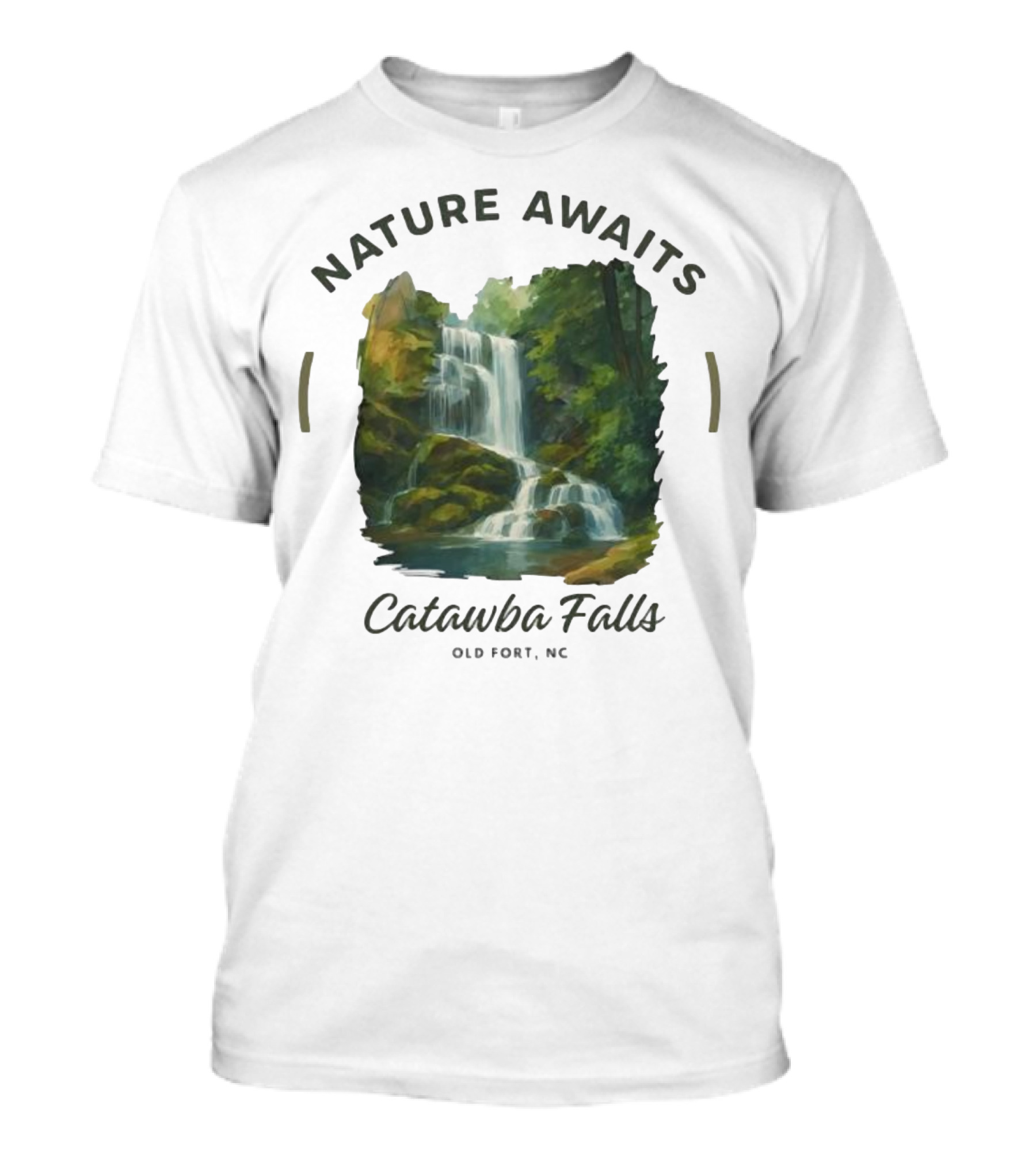 Nature Awaits Catawba Falls Old Fort NC T-Shirt