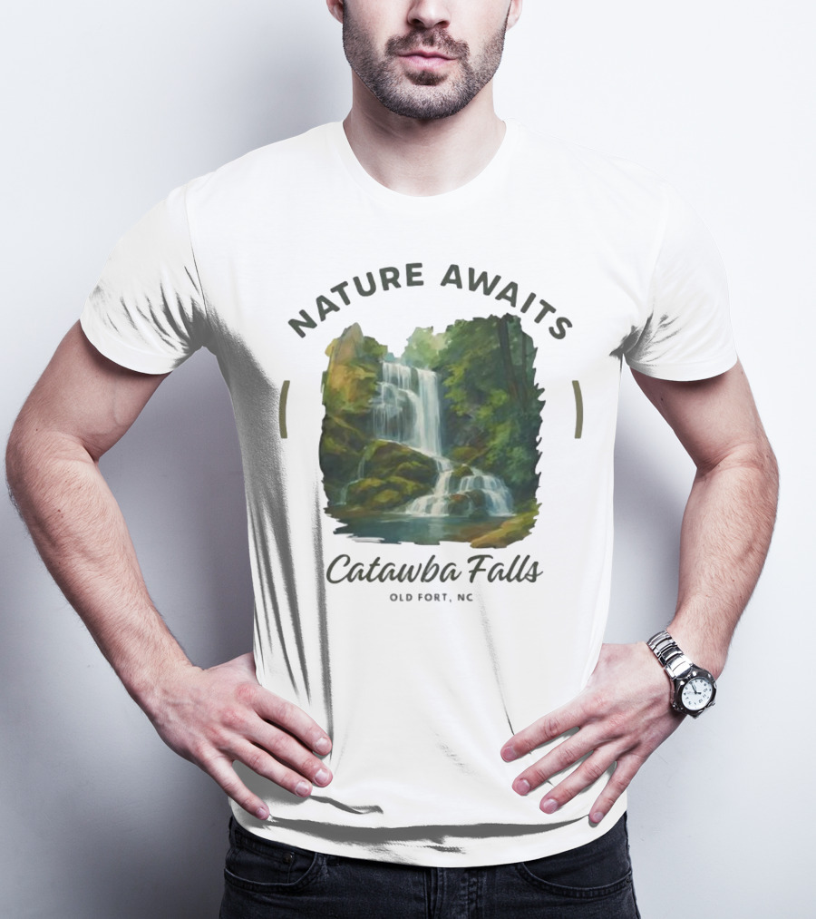 Nature Awaits Catawba Falls Old Fort NC T-Shirt