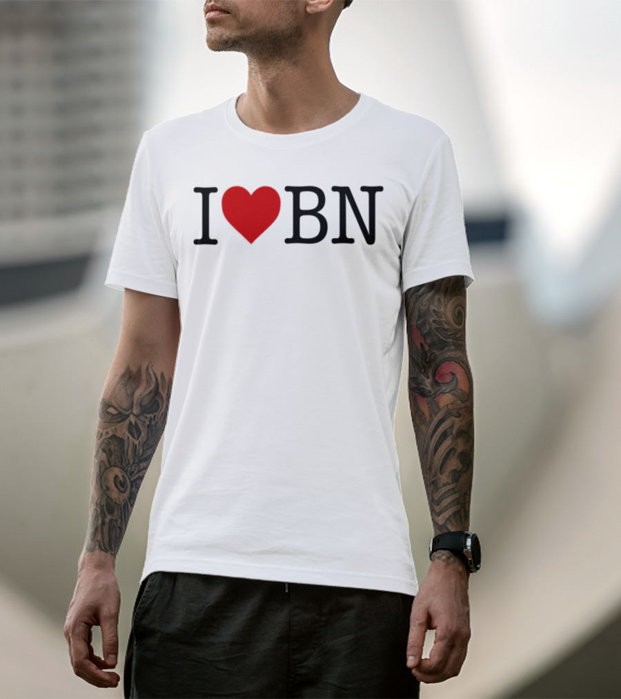 I Love BN Buenas Noches Heart Symbol Graphic T-Shirt