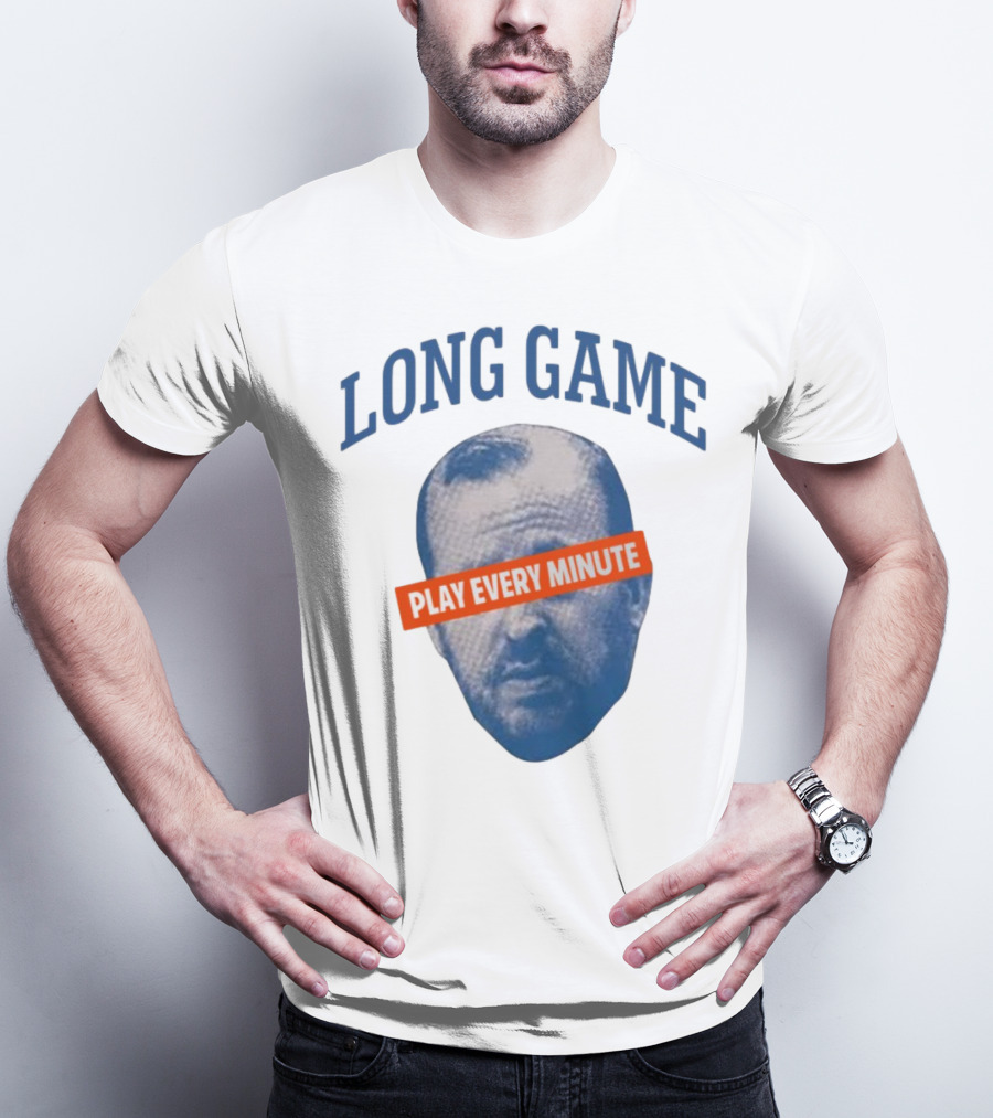 Long Game Play Every Minute Face Print T-Shirt
