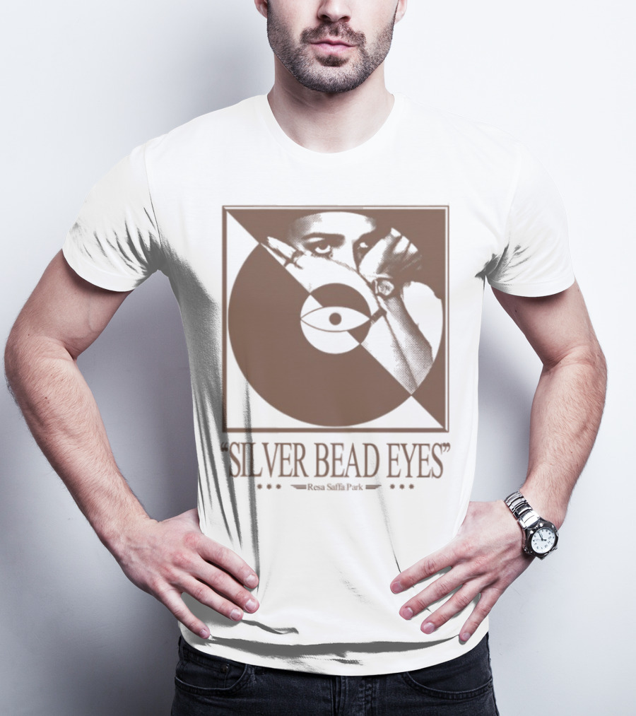 Resa Saffa Park Silver Bead Eyes Record Eye Art T-Shirt