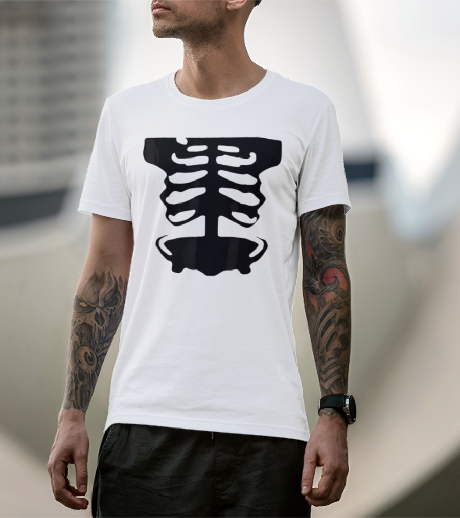 1x1x1x1 Forsaken Skeleton Halloween Costume T-Shirt