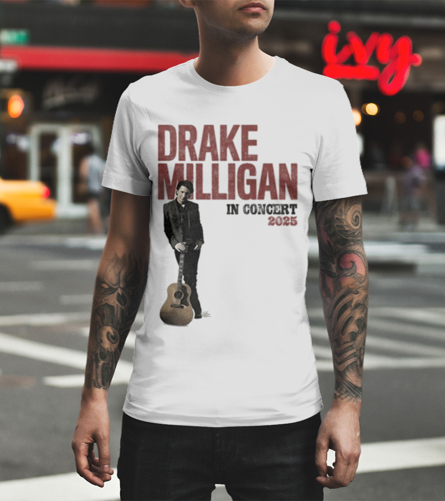 Drake Milligan Live On Stage 2025 Concert Tour T-Shirt