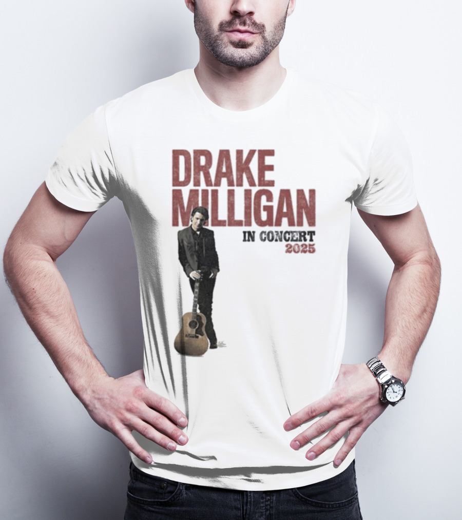Drake Milligan Live On Stage 2025 Concert Tour T-Shirt
