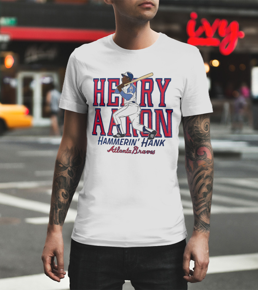 Hank Aaron Hammerin’ Hank Atlanta Braves MLB Baseball 2025 T-Shirt