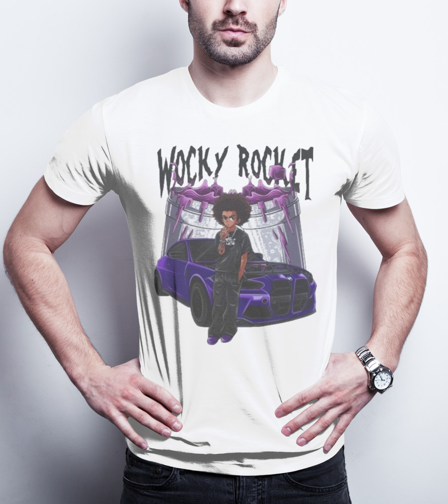 Wocky Rocket SRT Halloween Purple Car Character T-Shirt