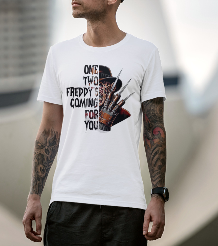Freddy Krueger One Two Freddy’s Coming For You Horror Halloween T-Shirt