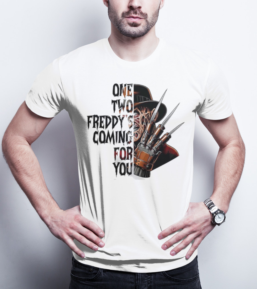 Freddy Krueger One Two Freddy’s Coming For You Horror Halloween T-Shirt