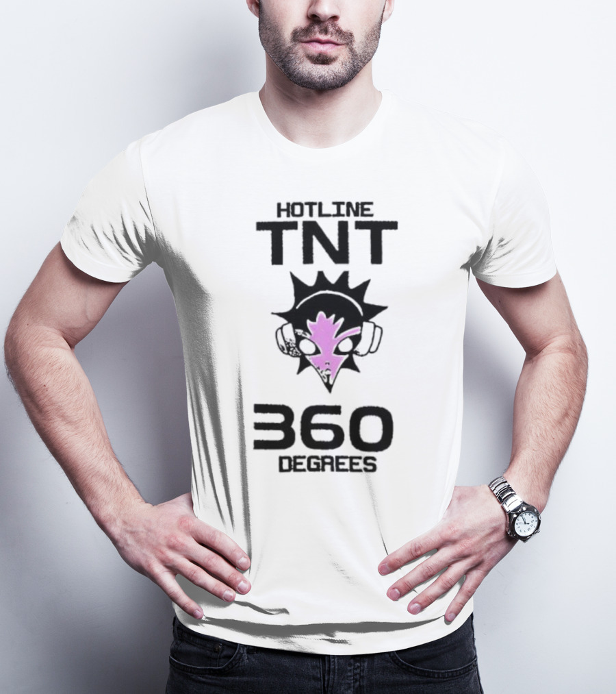 Hotline TNT 360 Degrees Sunburst Headphones Pink Blast T-Shirt
