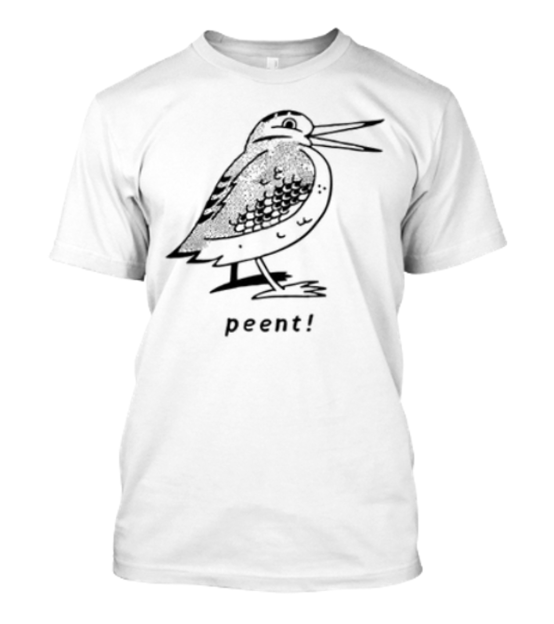 Peent Woodcock Bird Sketch T-Shirt