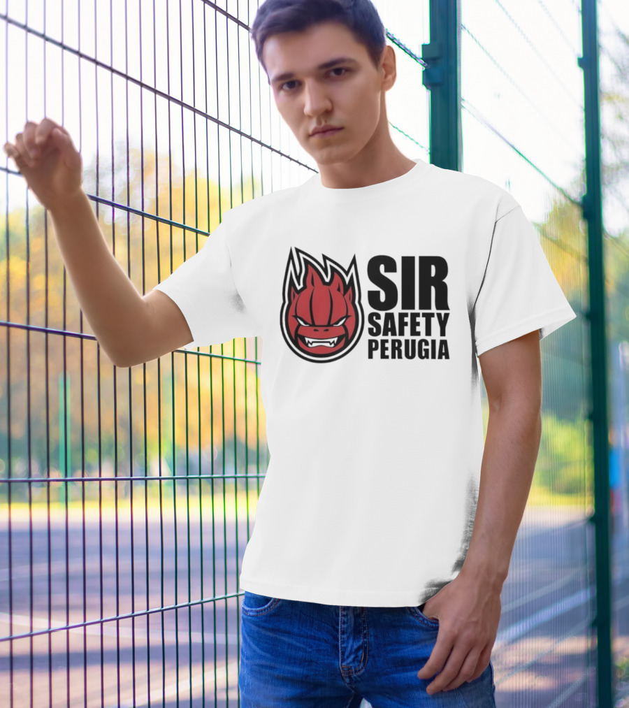 Sir Safety Perugia Volleyball Team Iconic Red Mascot T-Shirt