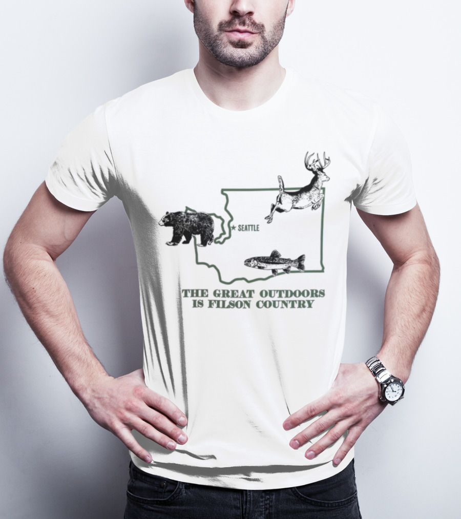 Explore Washington State Wildlife The Great Outdoors Is Filson Country T-Shirt