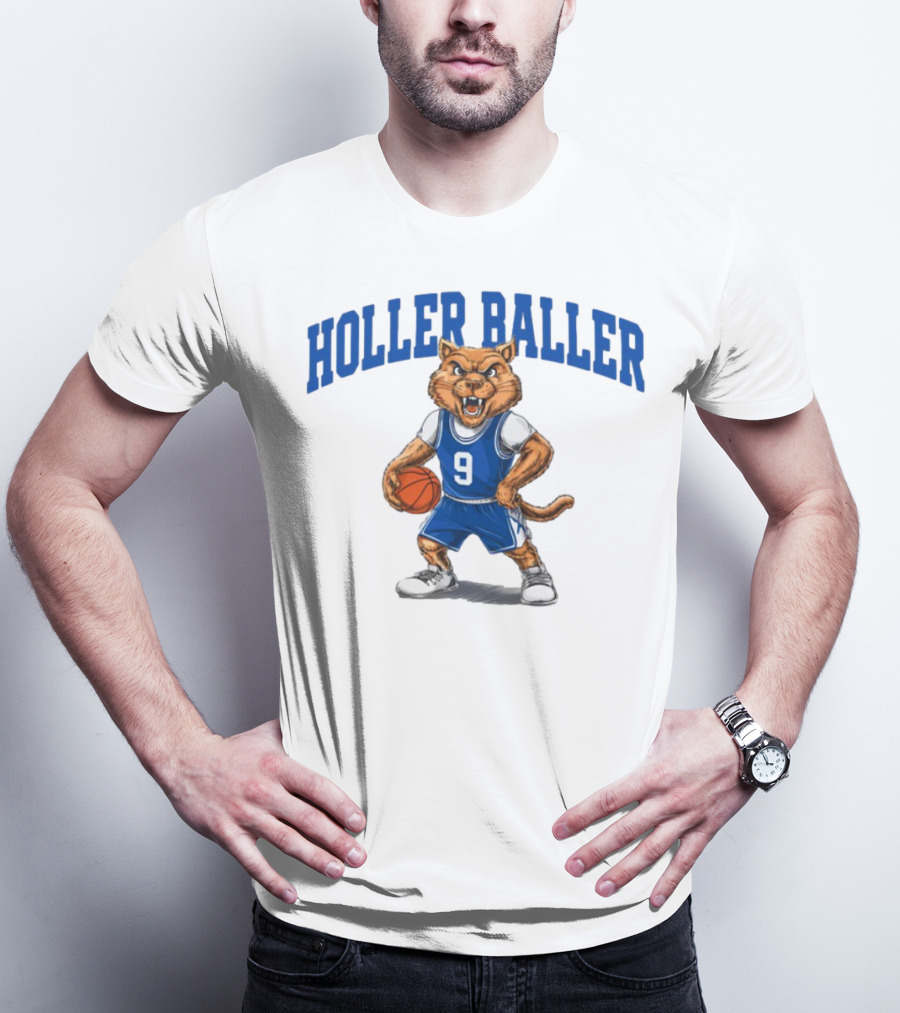 Holler Baller Basketball Wildcat Jersey 9 T-Shirt