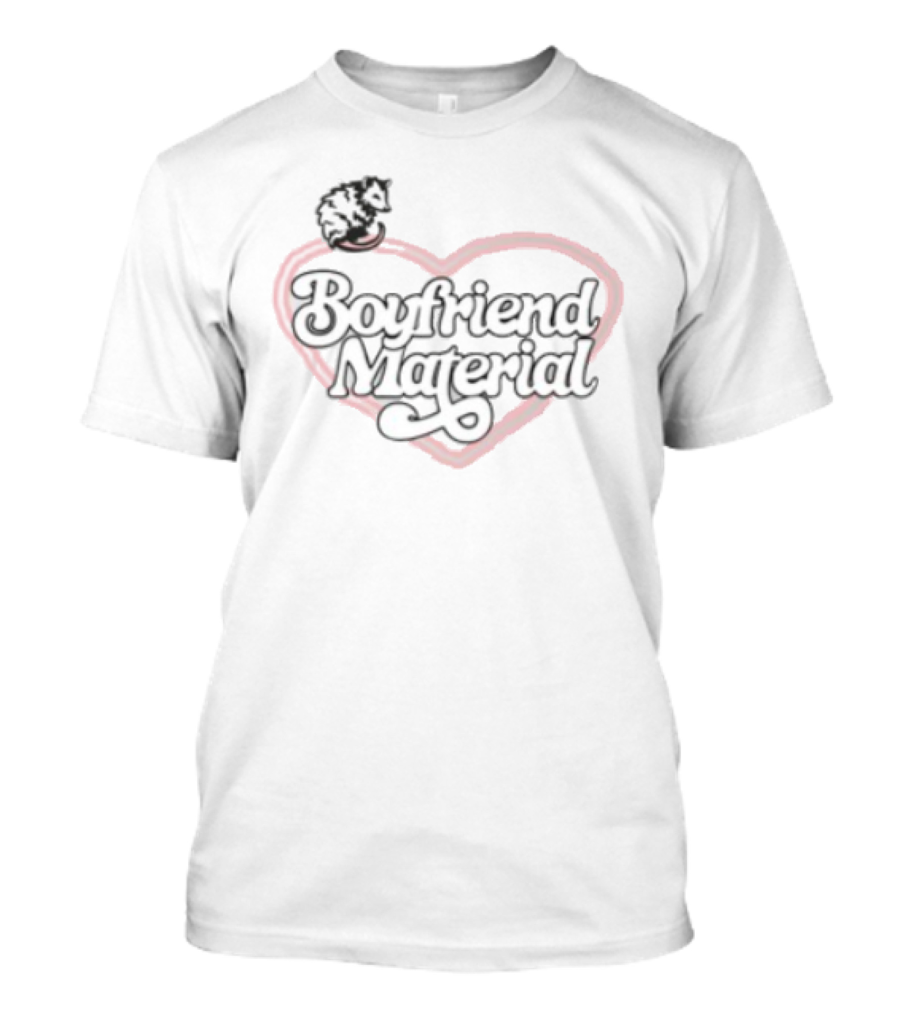 Boyfriend Material Harry Jowsey Naughty Possum Heart Design T-Shirt