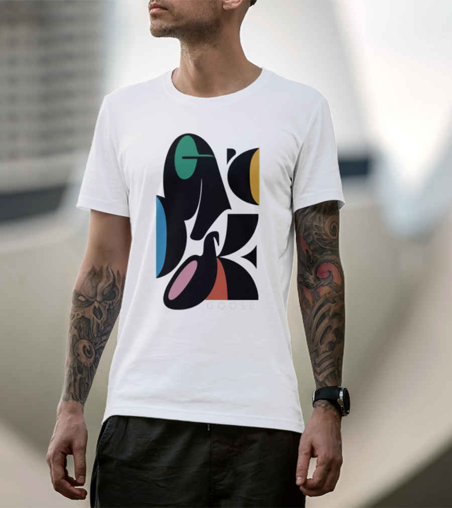 Warp Spheres Goose The Band Colorful Abstract Shapes T-Shirt