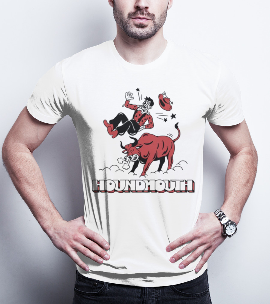 Houndmouth Rodeo Clown Bull Riding Scene T-Shirt