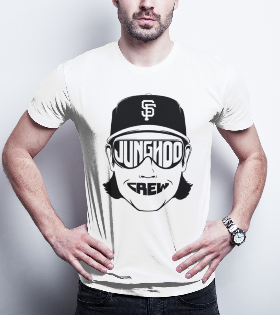 Jung Hoo Crew 2025 Baseball Cap And Sunglasses Design T-Shirt