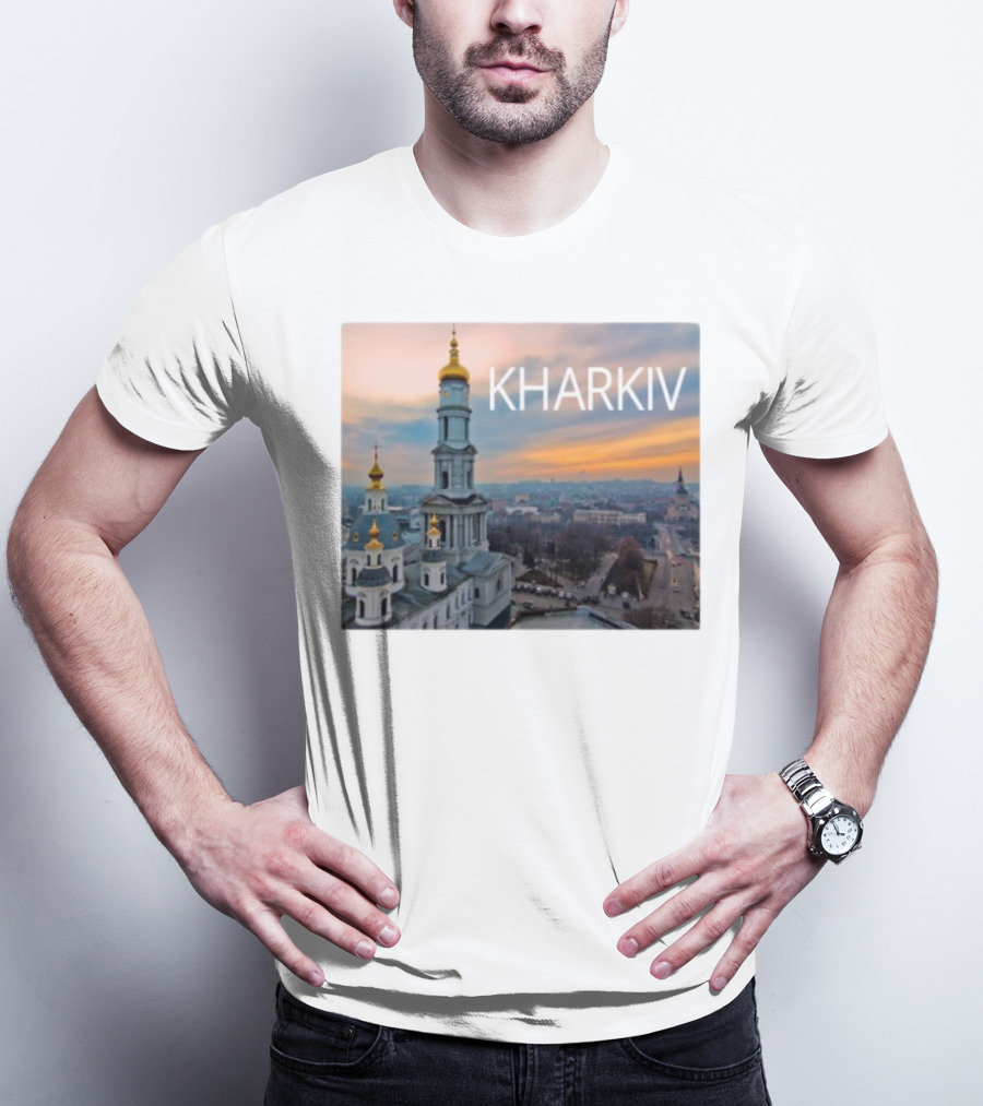 Kharkiv Cityscape With Iconic Golden Domes T-Shirt