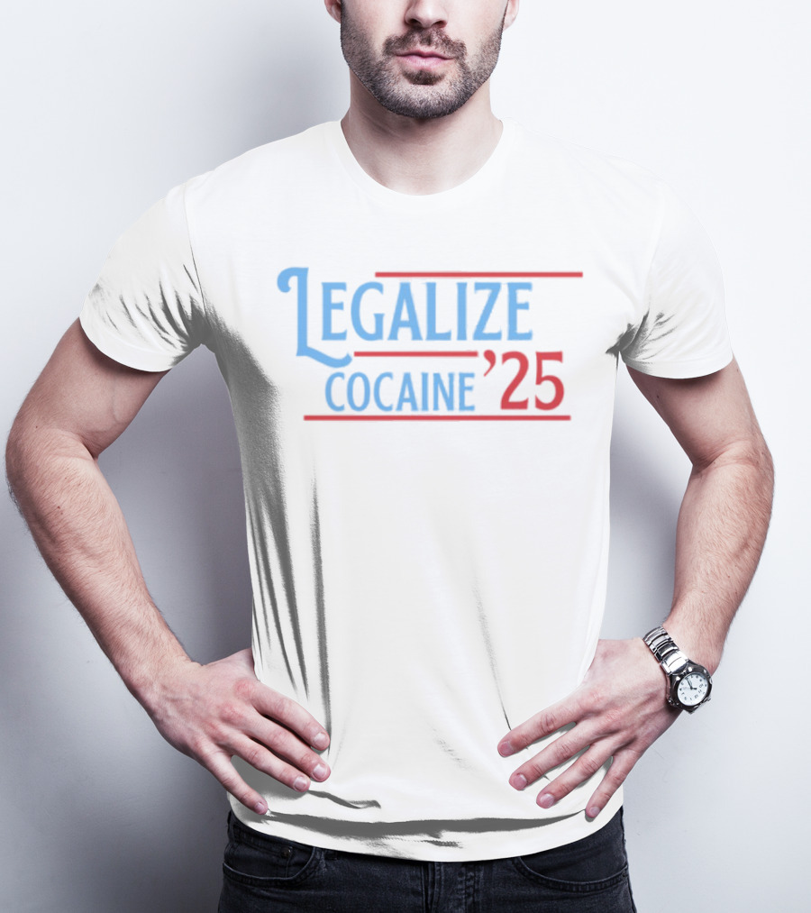 Legalize Cocaine '25 Laughfactorytees Retro Style T-Shirt