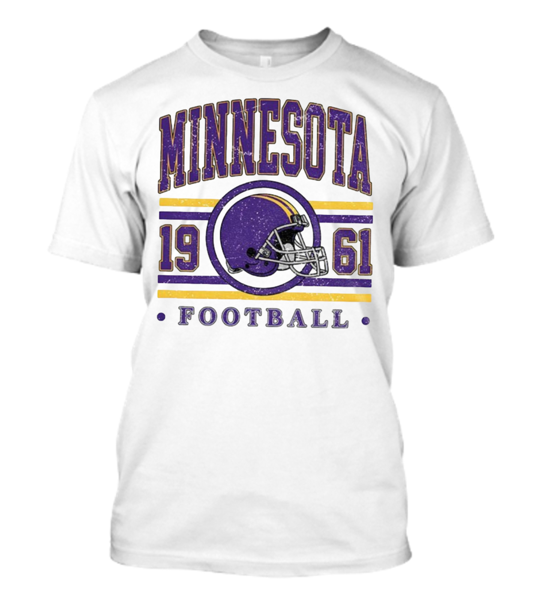 Minnesota Vikings Football Helmet 1961 NFL Vintage Style T-Shirt