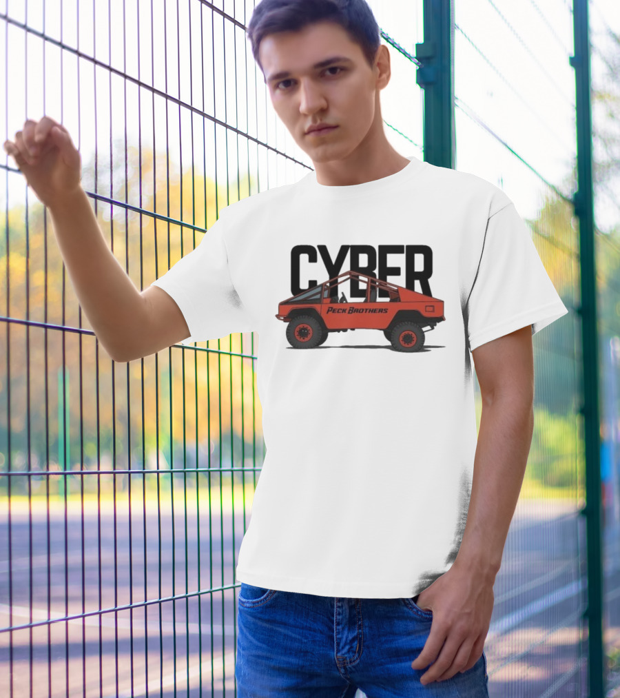 Peck Brothers Cyber Truck Retro Off-Road Adventure T-Shirt