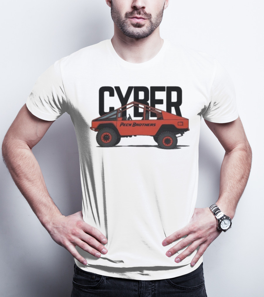 Peck Brothers Cyber Truck Retro Off-Road Adventure T-Shirt