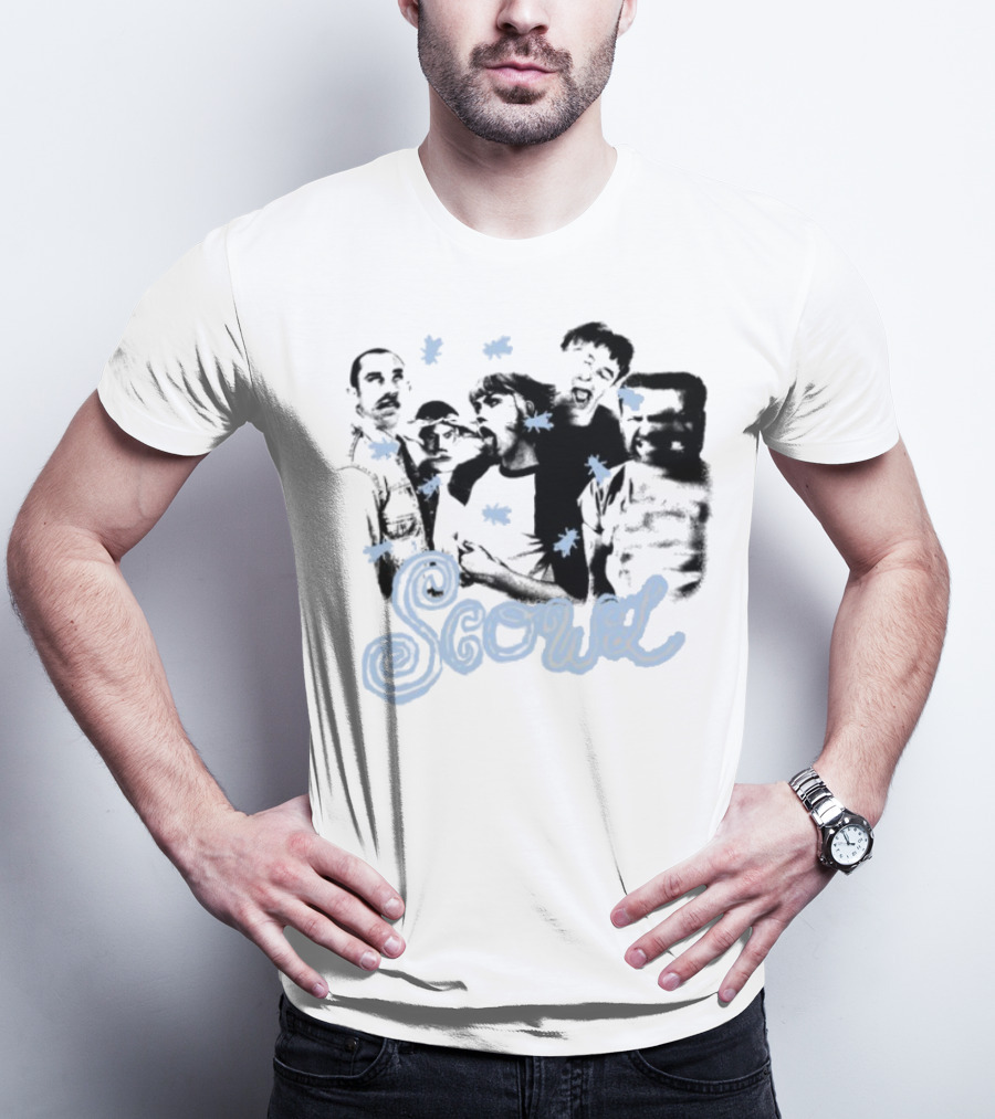 Scowl Punk Band Members Silhouettes With Stars T-Shirt