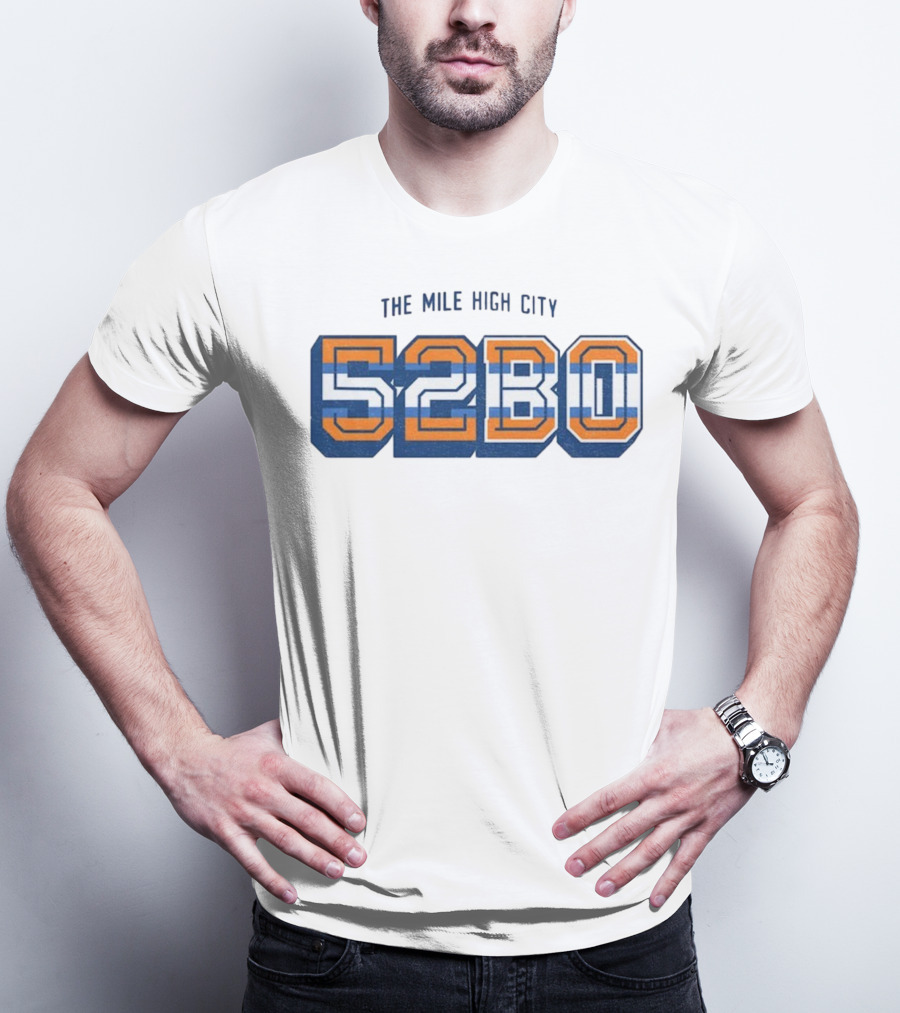 The Mile High City 5280 DNVR Retro Sports Style T-Shirt