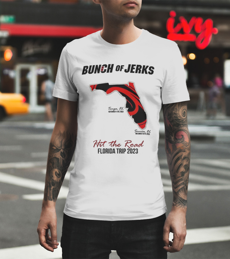 Bunch Of Jerks Hit The Road Florida Trip 2023 State Adventure T-Shirt