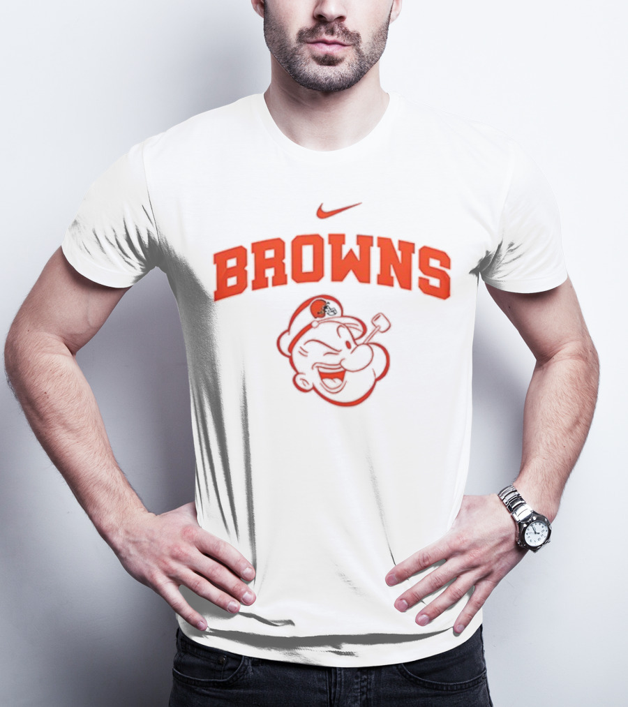 Cleveland Browns Popeye I Yam What I Yam Nike Collaboration T-Shirt