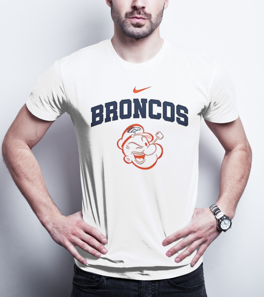Denver Broncos Popeye I Yam What I Yam Collaboration T-Shirt