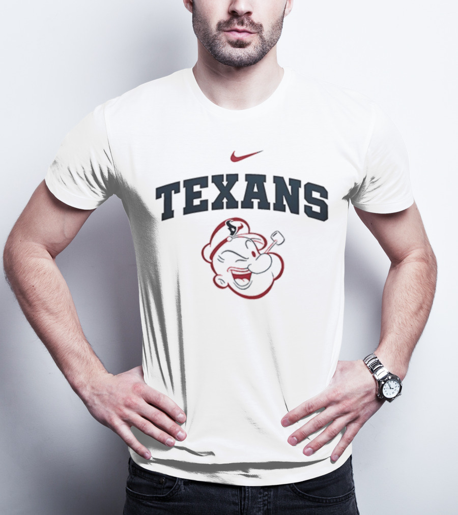 Houston Texans Popeye I Yam What I Yam Nike Collaboration T-Shirt